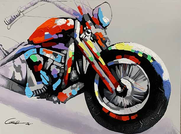 Colourful Motorcycle - Avenida Art & Framing